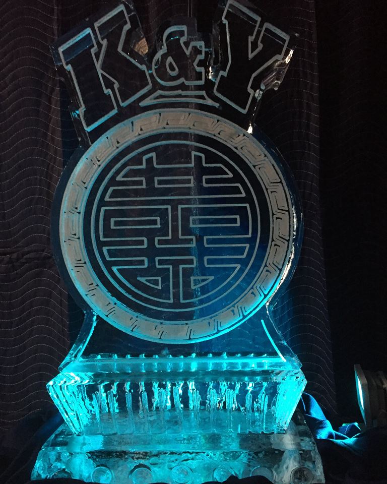 Chinese Symbol/Calligraphy Ice Sculpture or Luge