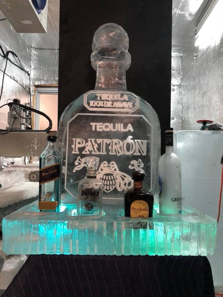 Bottle Holder Ice Sculptures