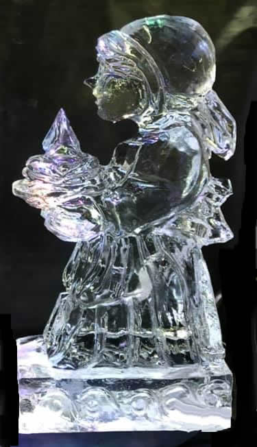 Pilgrim Girl Ice Sculpture